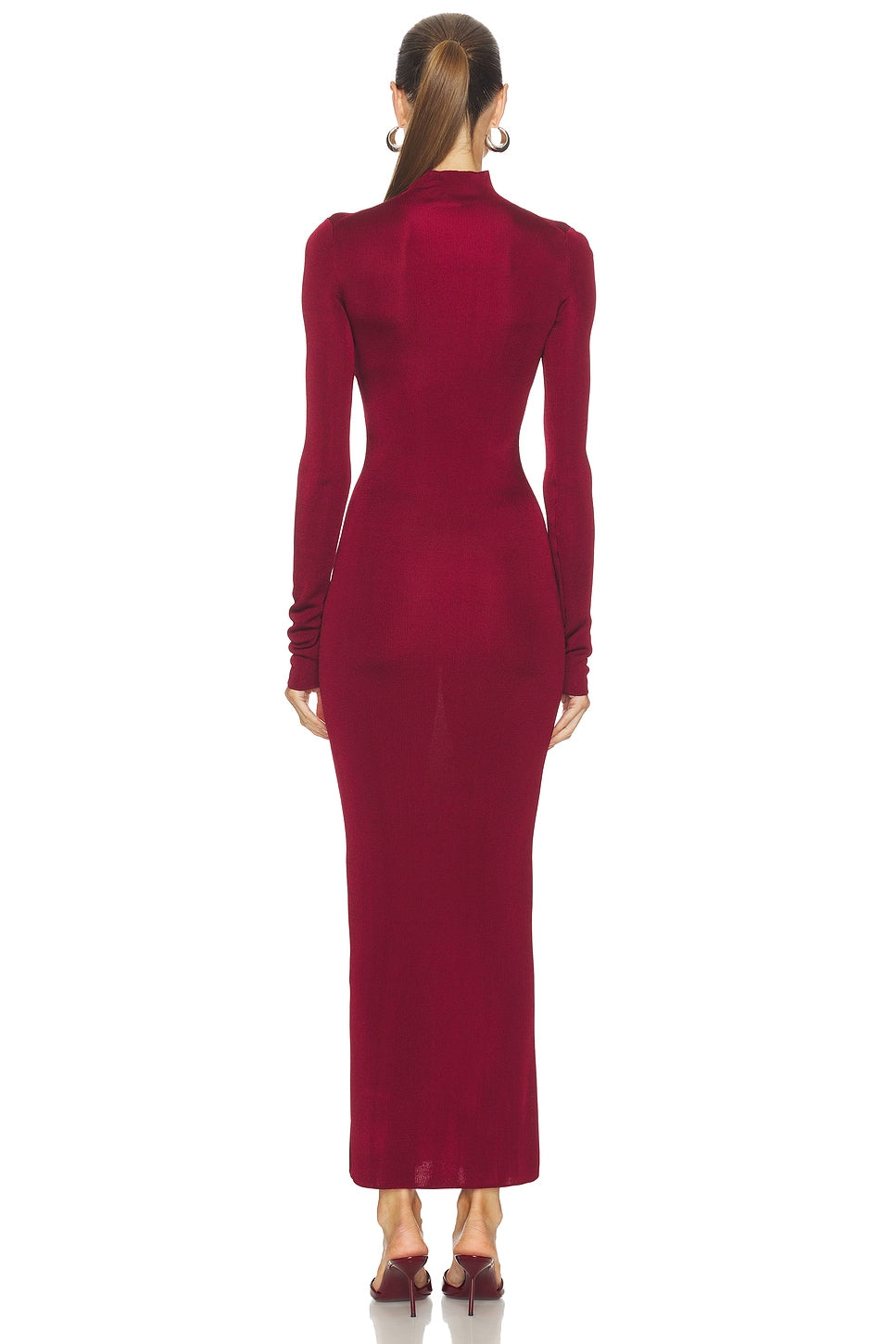 Amber Maxi Dress Acrylic Blend Ribbed Turtleneck Pull-On Unlined | Shop ...