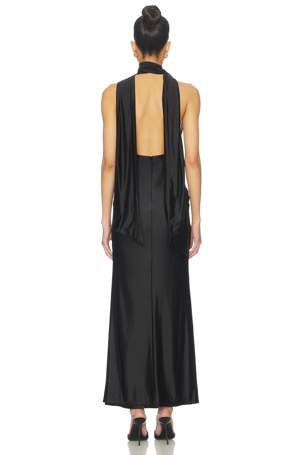 Fiorina Dress - Open Back Halter Neck Tie Back Zipper Unlined | Shop ...