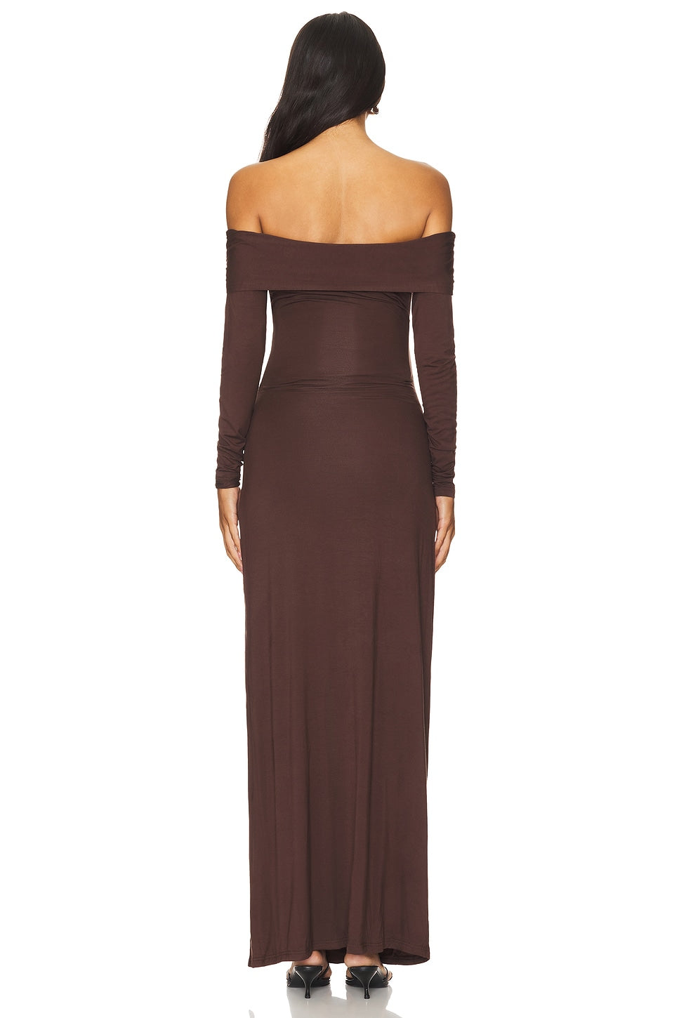 Carmen Off The Shoulder Dress with Elastic Neckline and Side Slit ...