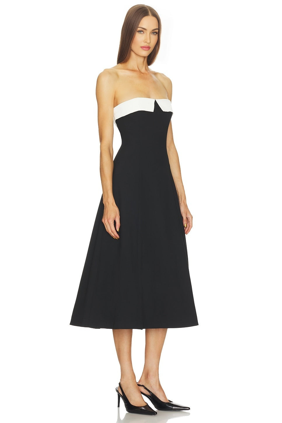 Luigia Midi Dress with Hidden Back Zipper in Jersey Fabric | Shop Now ...