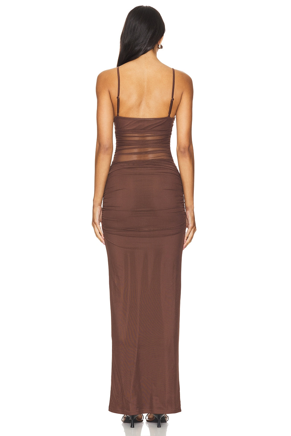 Jelena Cocktail Dress with Sheer Paneling and Lightweight Mesh Overlay ...