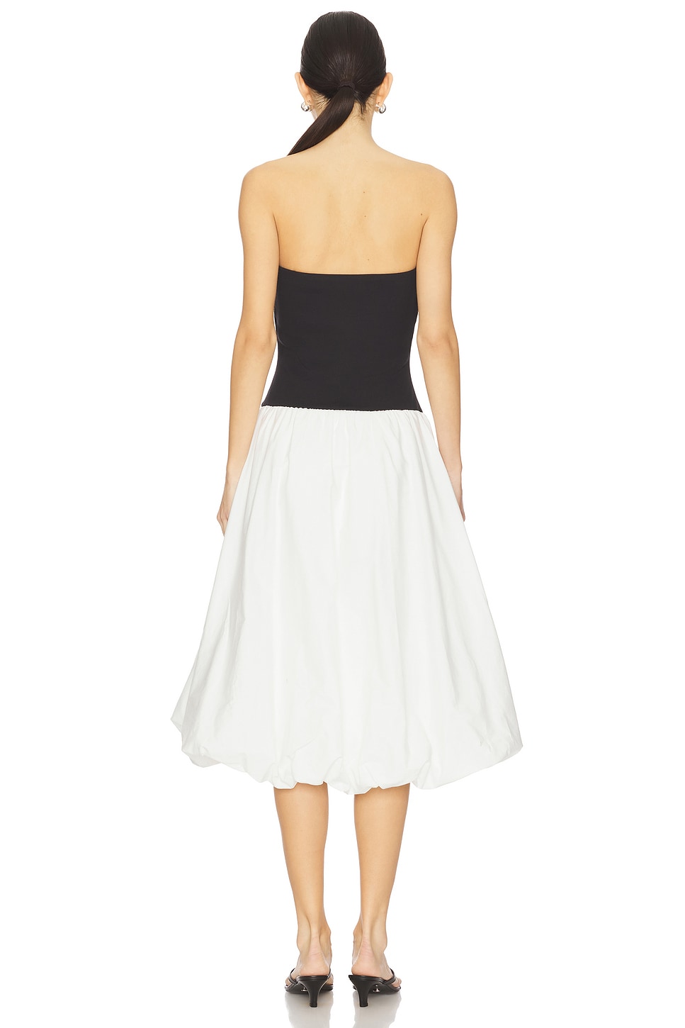 Roberta Midi Dress with Ribbed Knit Bodice & Poplin Skirt | Shop Now ...