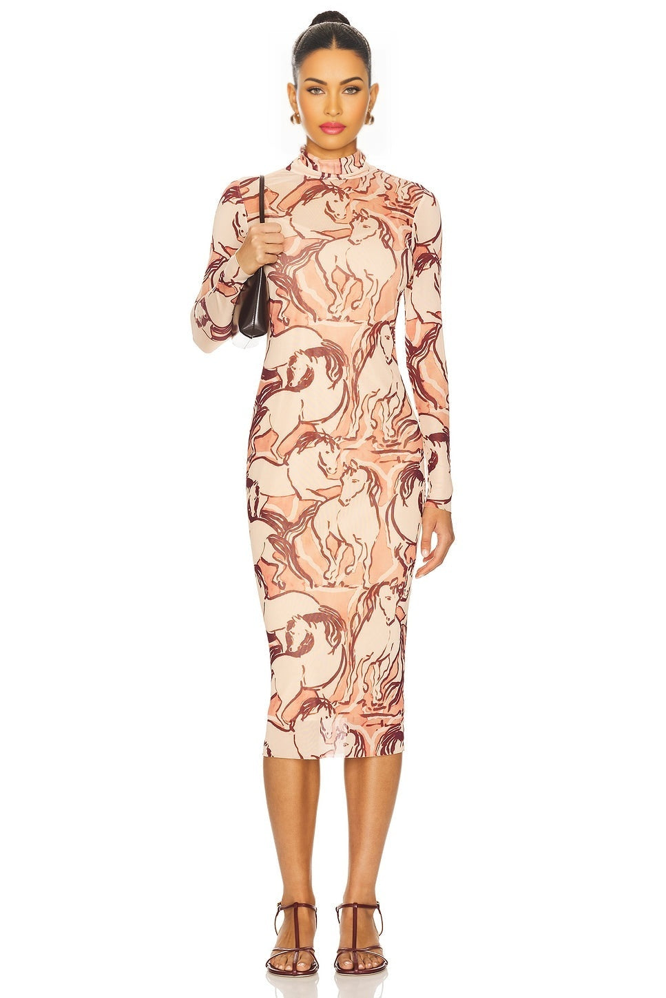 Bettina Midi Dress - Mockneck - Fully Lined - Midweight Mesh Fabric ...