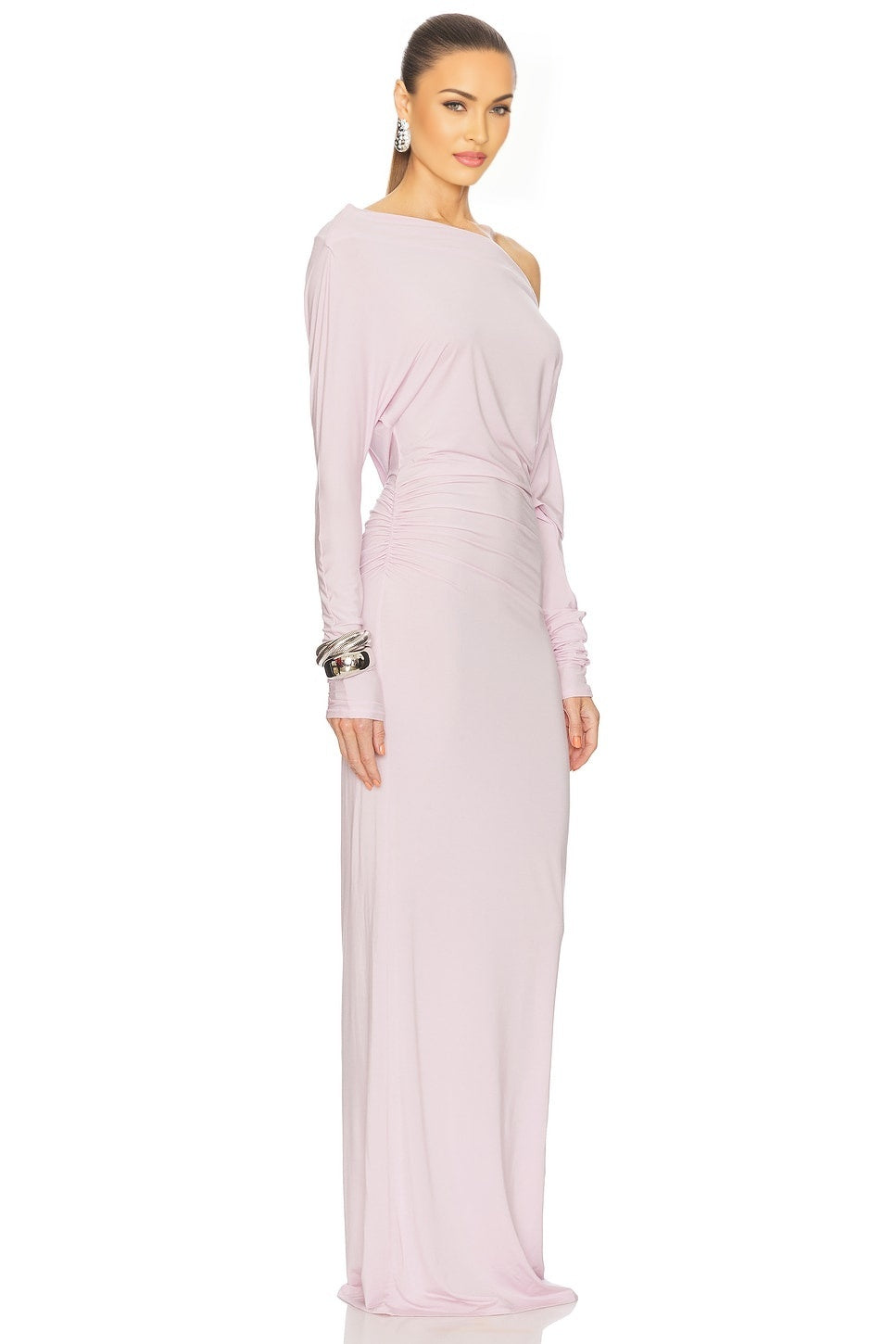 Charlee Maxi Dress Off-Shoulder Ruching Detail Pull-On Jersey Fabric ...