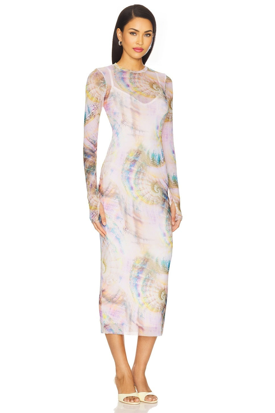 Clara Midi Dress with Detachable Slip Lining, Pull-On Styling ...