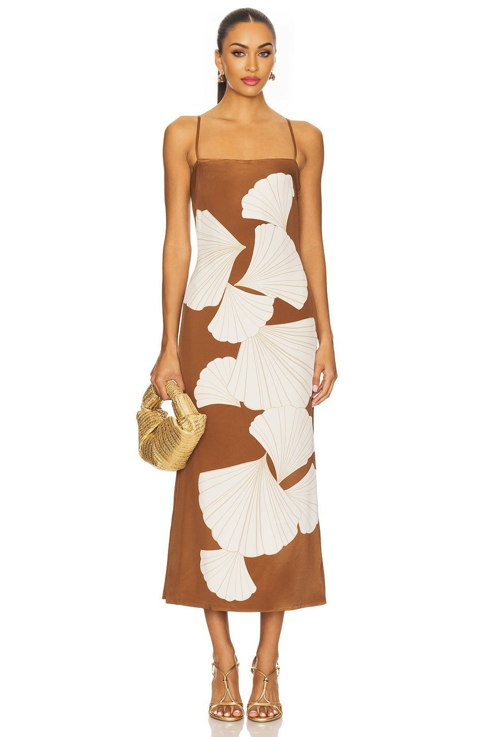 Ivana Midi Dress with Side Slit and Hidden Zip Closure | Shop Now ...